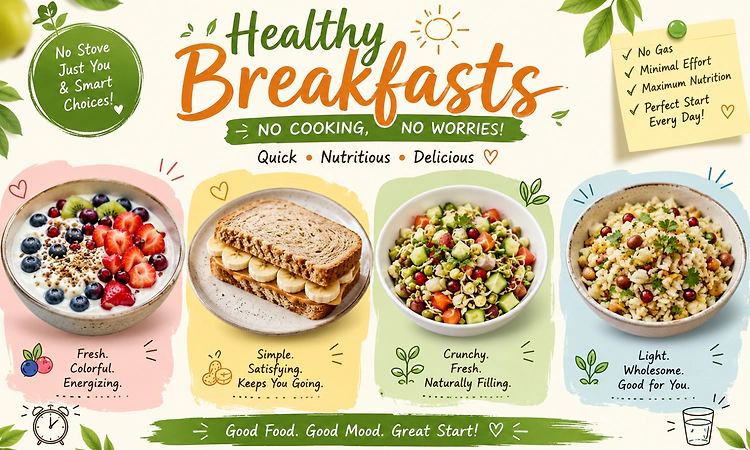 Here are healthy breakfast options that can be prepared easily without ...