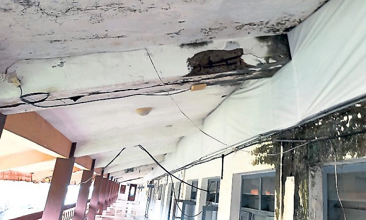 Old DC office building in Mangaluru falls into neglect, develops leaks ...