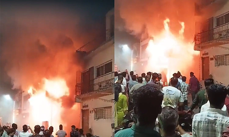 Chikkodi: Fire breakout at garments shop; clothes worth lakhs gutted ...